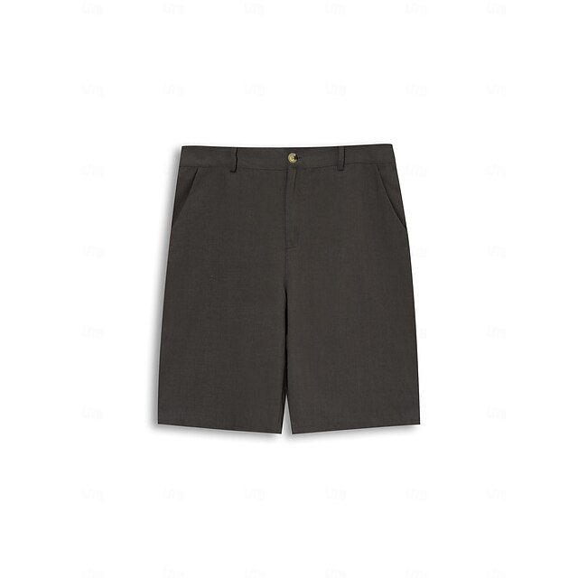 Men's Shorts Linen Shorts Summer Shorts Beach Shorts Zipper Plain ...