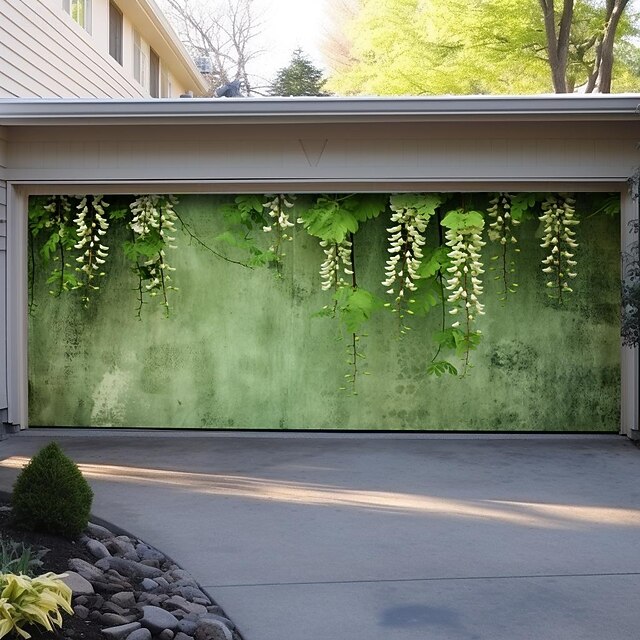 Wisteria Flower Painting Outdoor Garage Door Cover Banner Beautiful ...