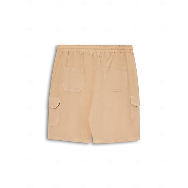 Men's Shorts Linen Shorts Summer Shorts Beach Shorts Multi Pocket Plain ...