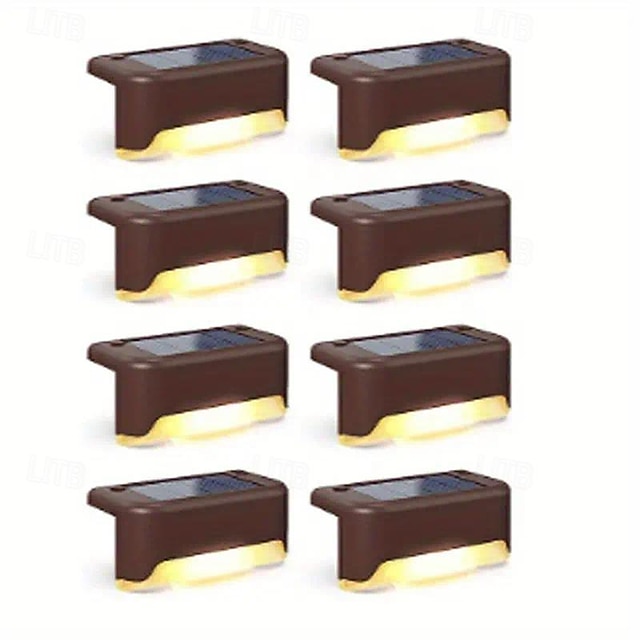 8pcs Solar Step Lights Solar Outdoor Courtyard Lights for Fence Steps ...