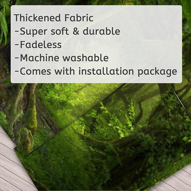 Mistry Forest Hanging Tapestry Magical Nature Green Tree Rainforest ...