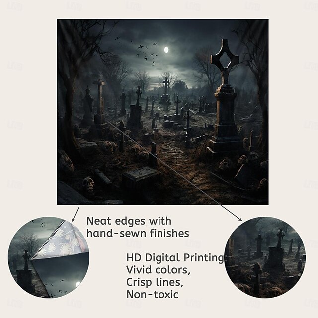 Graveyard Hanging Tapestry Wall Art Large Tapestry Mural Decor ...