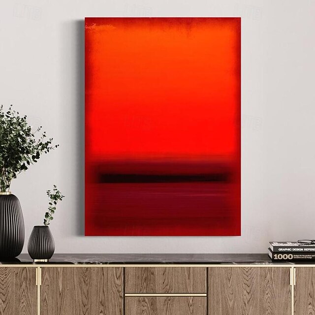 handmålad mark rothko dukkonst reproduktion rothko väggkonst abstrakt duk väggkonst röd och gul ...