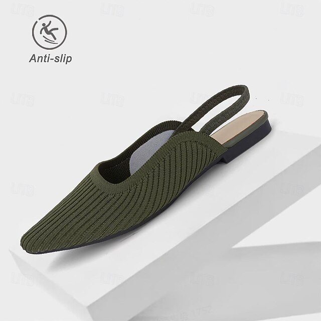 Women's Sandals Flats Plus Size Flyknit Shoes Outdoor Work Daily ...