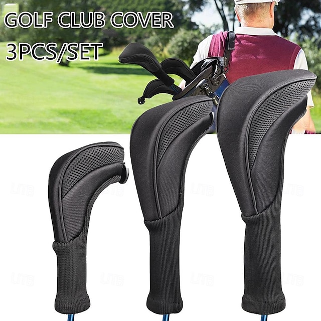 3pcs Golf Club Cover Golf Fan Product Golf Club Cover Driver For ...