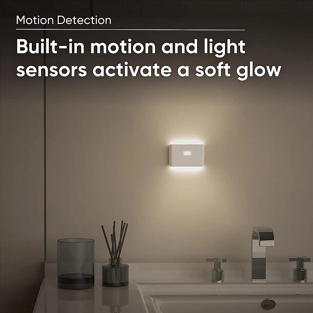 LED Night Lights Motion Sensor USB Rechargeable Linkage Induction ...