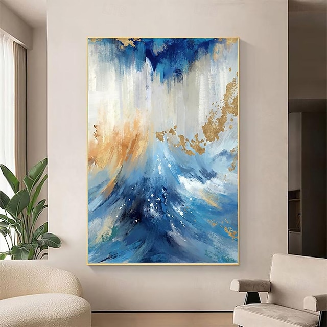 Oil Painting Hand Painted Vertical Abstract Wall Art Decoration ...