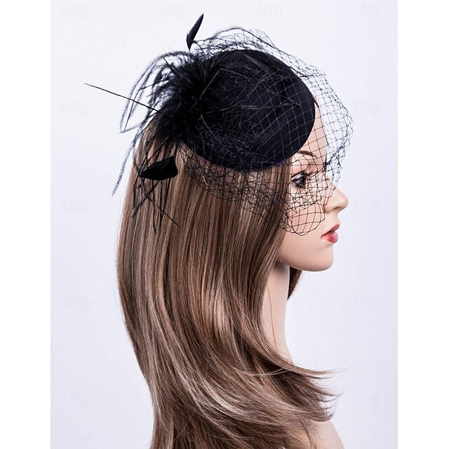 Elegant Retro Vintage Fascinators Hat Fascinator Veil Headband Bridal ...