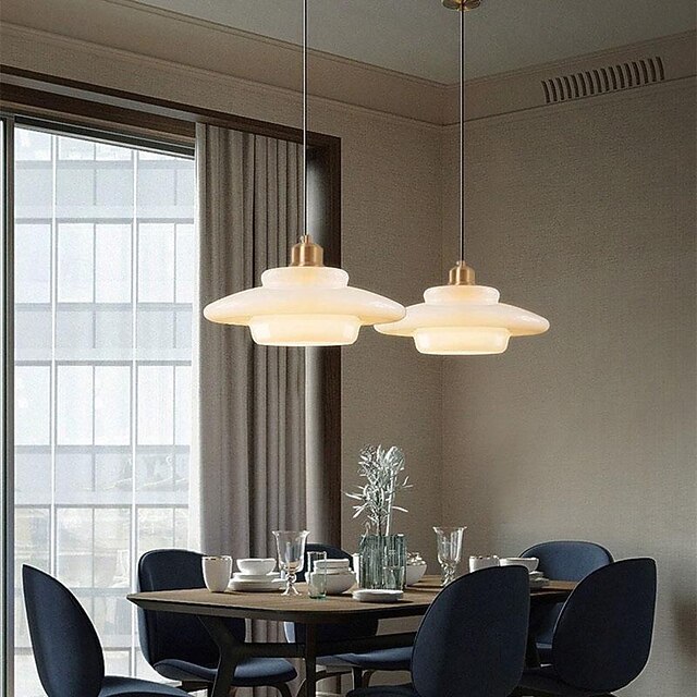 LED Pendant Lights for Over Dining Room Table 1 Light Brass Ceiling ...