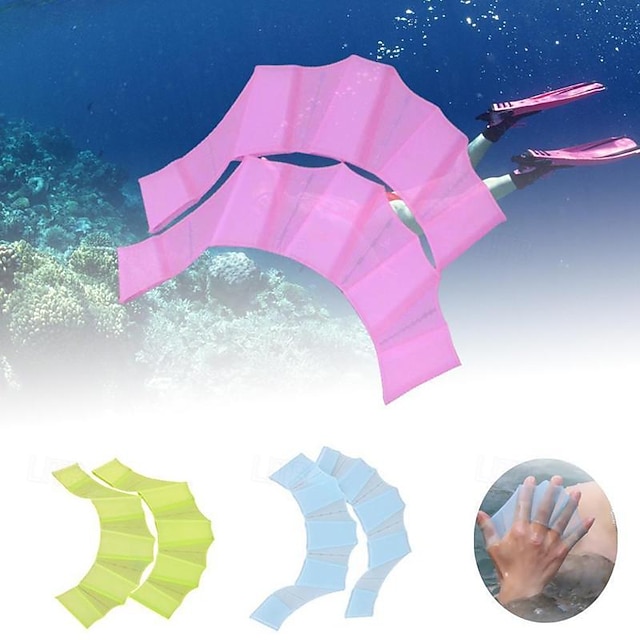 2Pcs Men Women Child Silicone Swim Pool Sports Professional Training ...