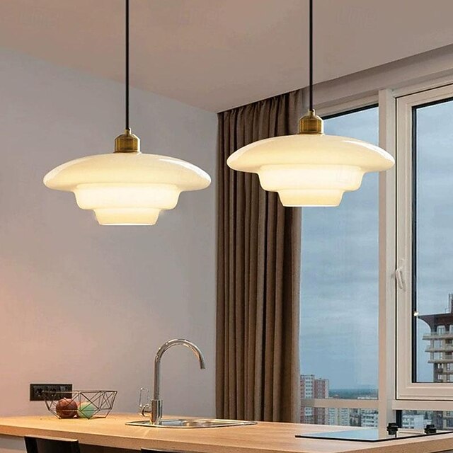 LED Pendant Lights for Over Dining Room Table 1 Light Brass Ceiling ...