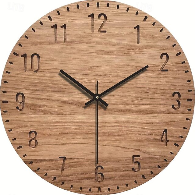 Wall Clock Simple Modern Design Wooden Clocks for Bedroom Wood Wall ...