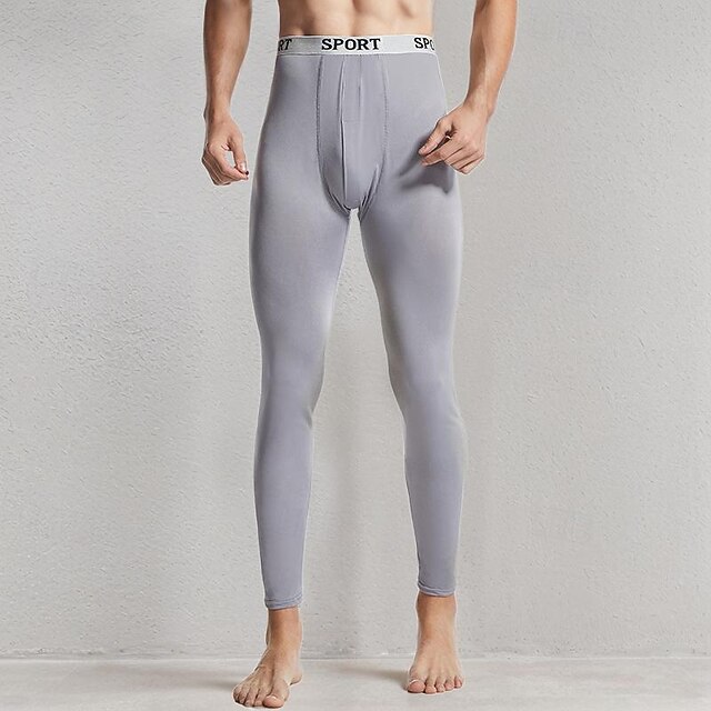 Men's Long Johns Thermal Underwear Thermal Pants Plain Stylish Casual ...