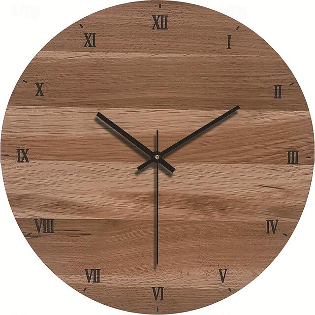 Wall Clock Simple Modern Design Wooden Clocks for Bedroom Wood Wall ...