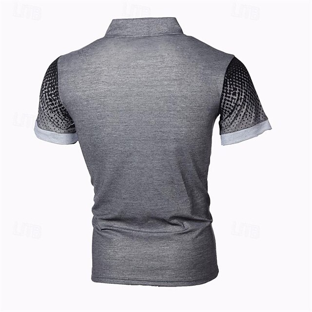 Men's Golf Shirt Golf Polo Work Casual Lapel Short Sleeve Basic Modern ...