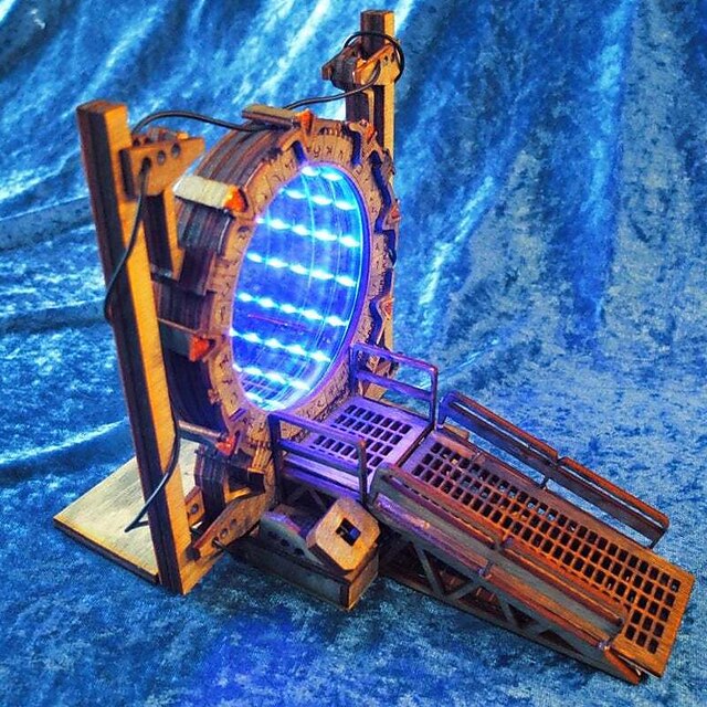 Stargate Bookends Ornaments Table Lamps Gifts LED Lighted Portal ...