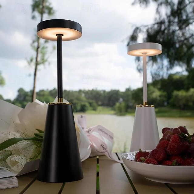 Table Lamp Tabletop Rechargeable Desk Lamp with Battery Powered ...