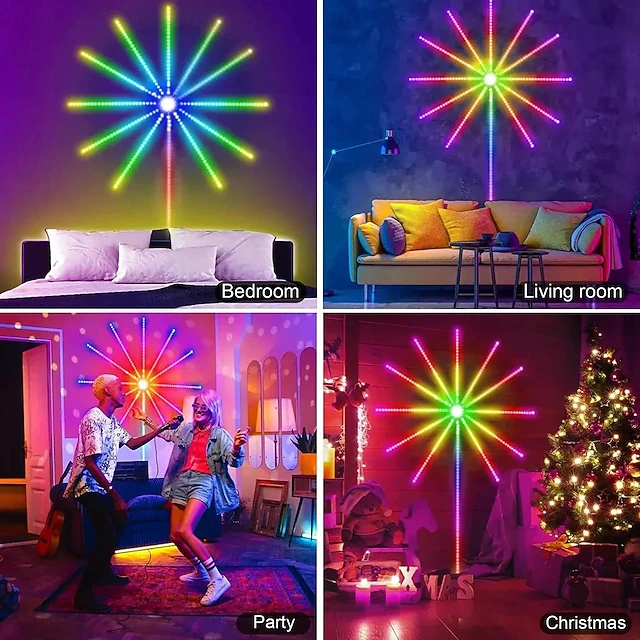 Starburst Fireworks LED Strip Lights Music Sync Dream Color Changing ...