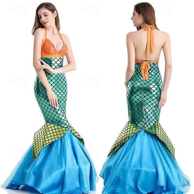 Mermaid Carnival Dress Cosplay Costume Outfits The Little Mermaid ...