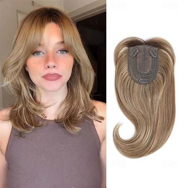 14 Inch Hair Toppers for Women Long Layered Hair Topper Synthetic Hair ...