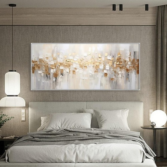Large hand painted Abstract Gold Texture Oil Painting on Canvas hand ...