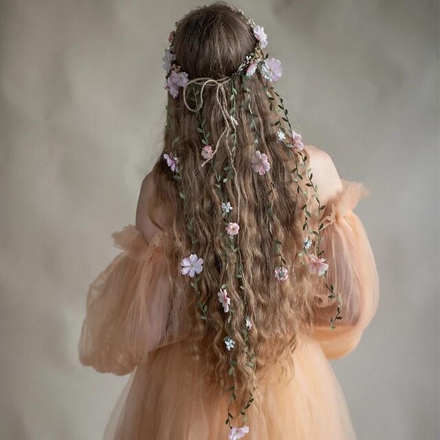 Floral Princess Headpiece Accessories Elven Leaf Floral Fancy Dress ...