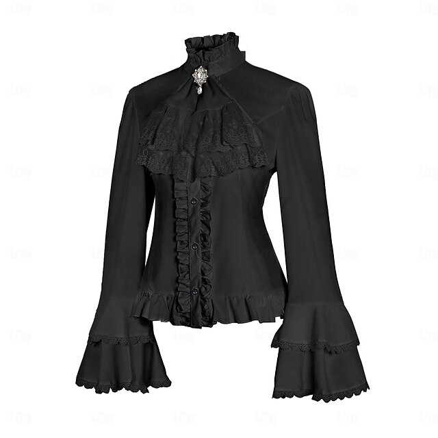Retro Vintage Baroque Medieval Blouse / Shirt Princess Vampire Queen ...