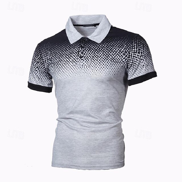 Men's Golf Shirt Golf Polo Work Casual Lapel Short Sleeve Basic Modern ...