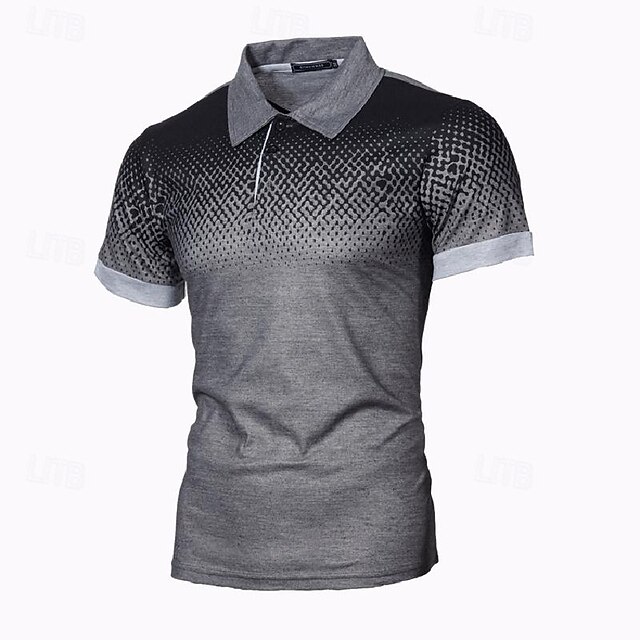 Men's Golf Shirt Golf Polo Work Casual Lapel Short Sleeve Basic Modern ...
