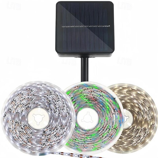 1pc Christmas Solar Outdoor Strip Light 5M-300Leds Solar Waterproof ...