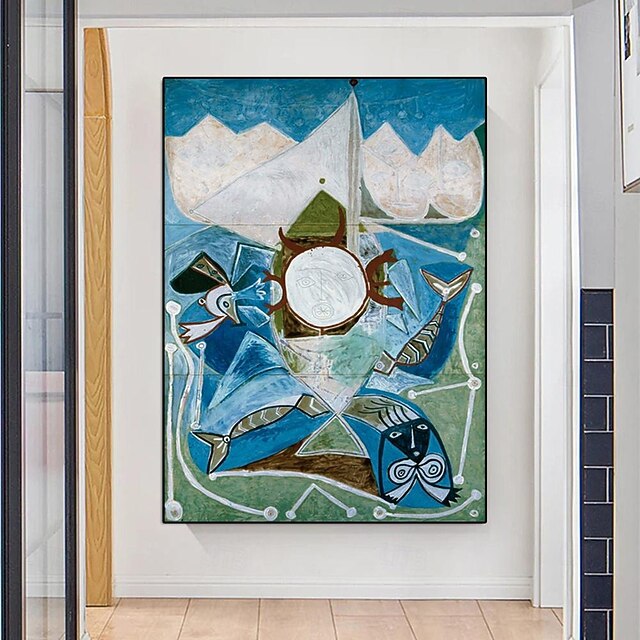 100% Hand painted Pablo Picasso FRAME Ulysses' and the Mermaids oil ...