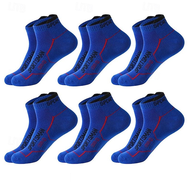 Men's 6 Pack Multi Packs Socks Ankle Socks Low Cut Socks Running Socks ...