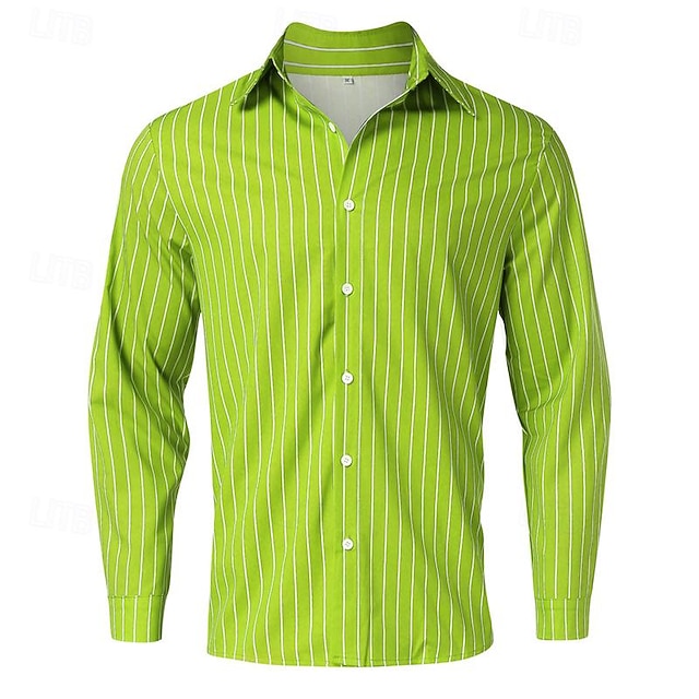 Men's Shirt Button Up Shirt Casual Shirt Summer Shirt Pink Blue Green ...