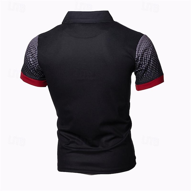 Men's Golf Shirt Golf Polo Work Casual Lapel Short Sleeve Basic Modern ...