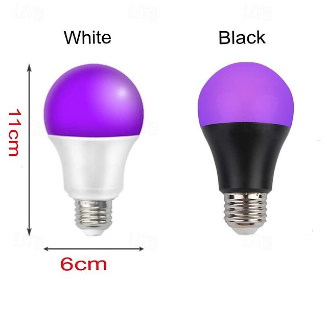 UV LED Black Lights Bulb 9W E27 LED Black Bulb UV Grade 395nm UV Party Body Paint Disco Party ...