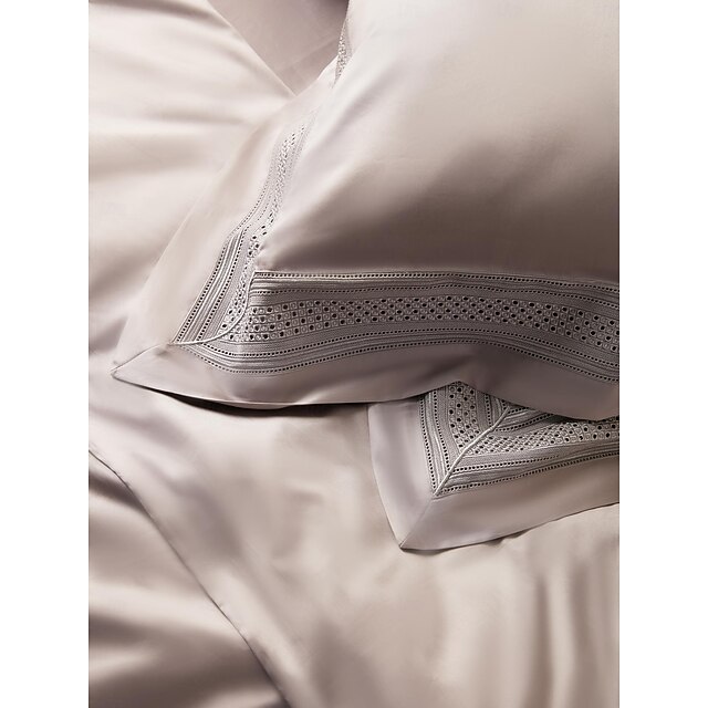 Pure 100% Pima Cotton Duvet Cover 4PCS Set Supima 140-TC Luxury Soft ...
