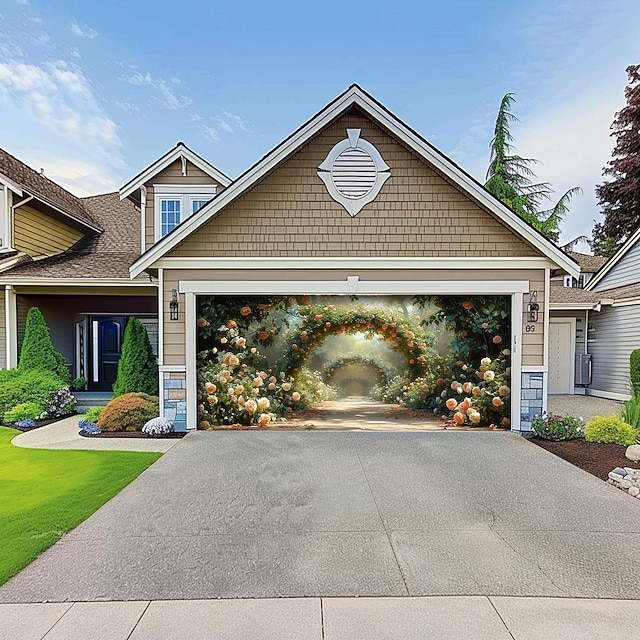 Giant Trees Forest Outdoor Garage Door Cover Banner Beautiful Large ...