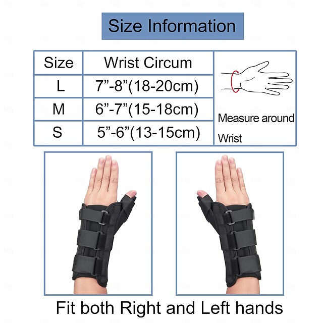 Wrist Brace & Thumb Spica Splint, for De Quervain's Tenosynovitis ...