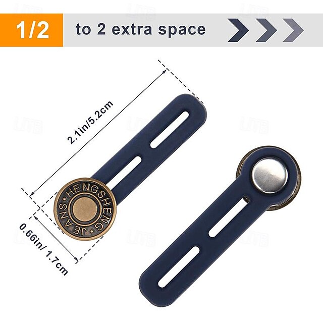 6 PCS Pants Extender Button Luxiv Waistband Extender Buttons for Men ...