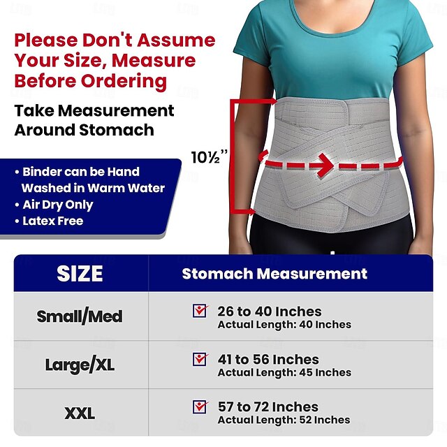 Abdominal Binder Post Surgery Tummy Tuck - Postpartum Belly Band Wrap ...
