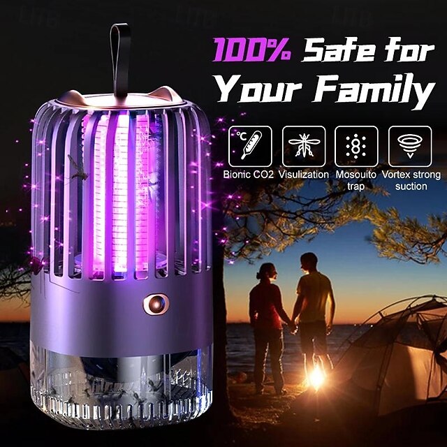 Mute Mosquito Killer Lamp – USB Rechargeable Electric Fly Trap Zapper ...