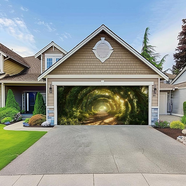 Giant Trees Forest Outdoor Garage Door Cover Banner Beautiful Large ...