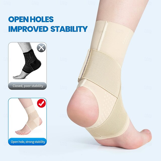 Ankle Brace Adjustable Breathable Compression Ankle Support for Men and ...