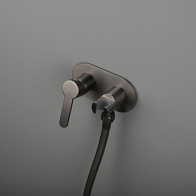 Brushed Grey Bidet Sprayer set wall Bidet shower Hot And Cold bidet ...