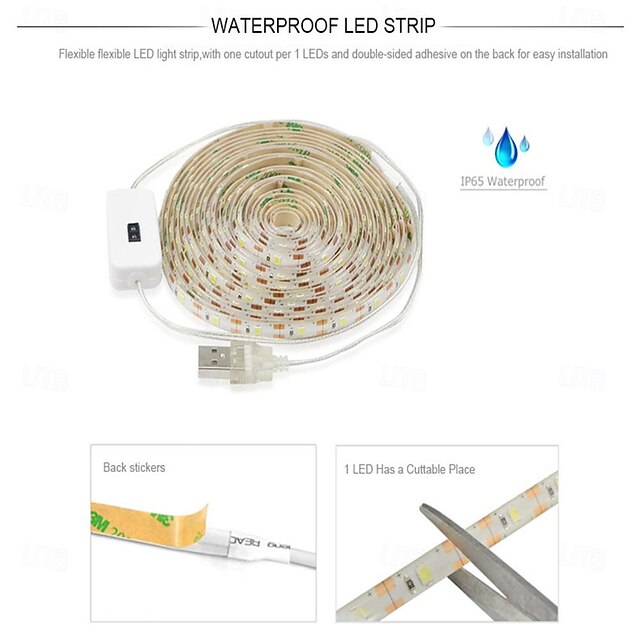 USB Led Light Strip with Sensor DC 5V Motion Sensor with Hand LED Strip ...