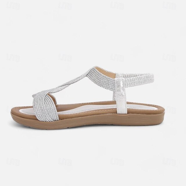 Women's Sandals Wedge Sandals Plus Size Flyknit Shoes Outdoor Daily ...
