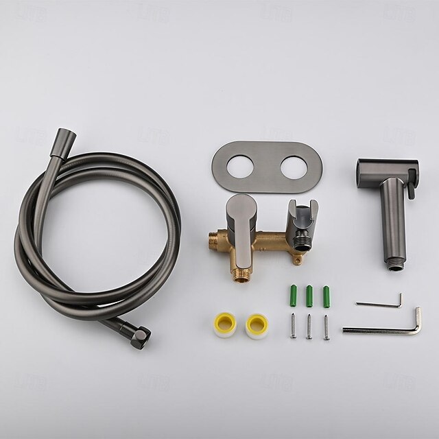Brushed Grey Bidet Sprayer set wall Bidet shower Hot And Cold bidet ...