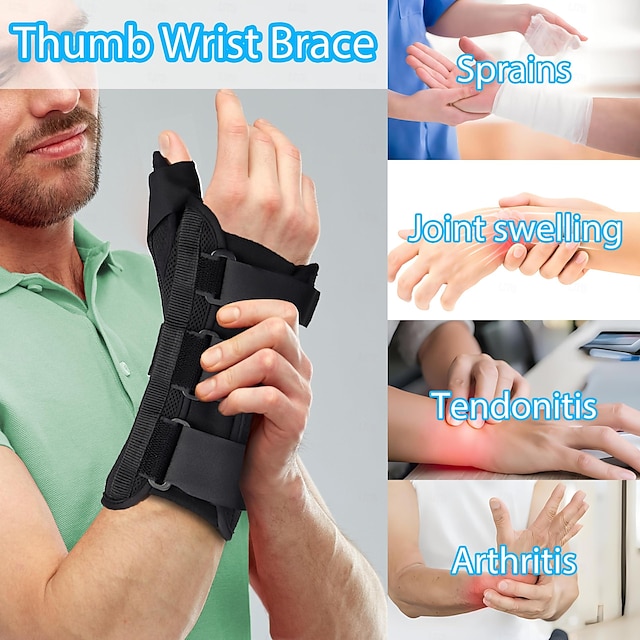 Wrist Brace & Thumb Spica Splint, for De Quervain's Tenosynovitis ...