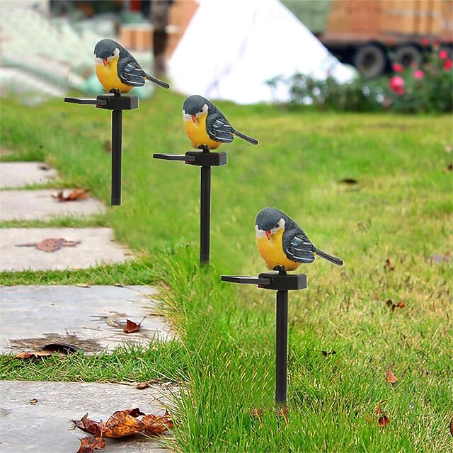 Solar LED Bird light Sparrow Light Animal Solar Garden Light Waterproof LED Outdoor Solar Light ...