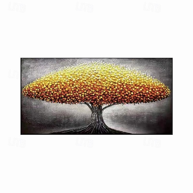 Large Gold Tree Landscape Oil Painting On Canvas Original 3D Textured ...